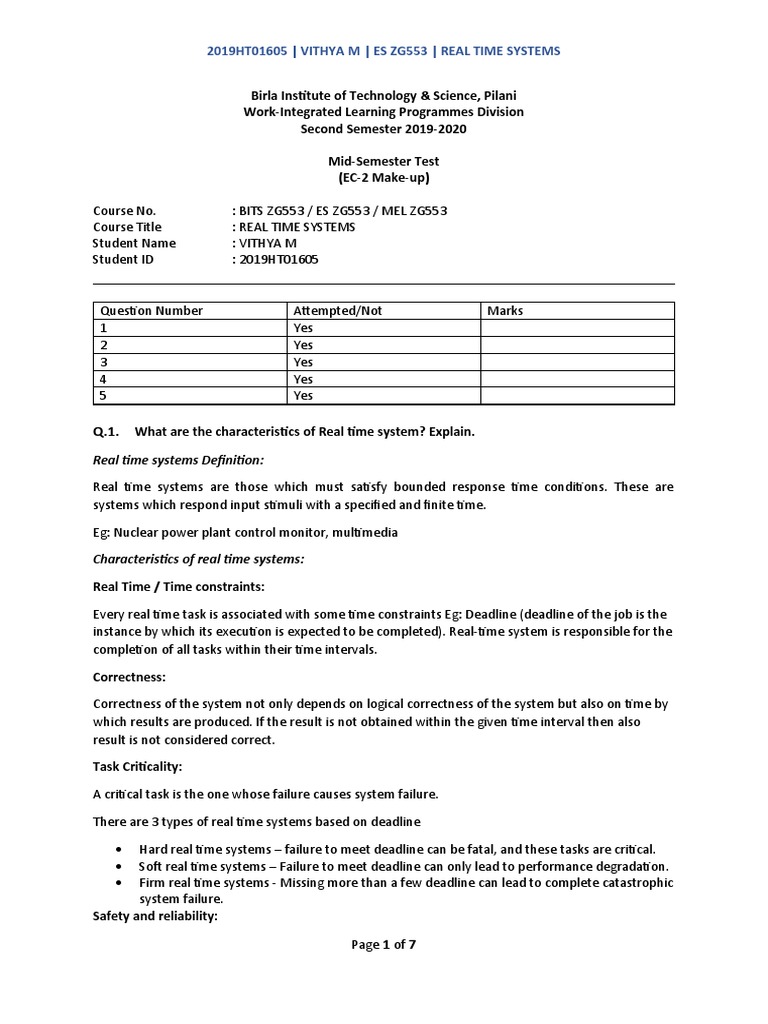 2019HT01605 - ES ZG553 - EC2MAssignment | PDF | Real Time Computing | Computing