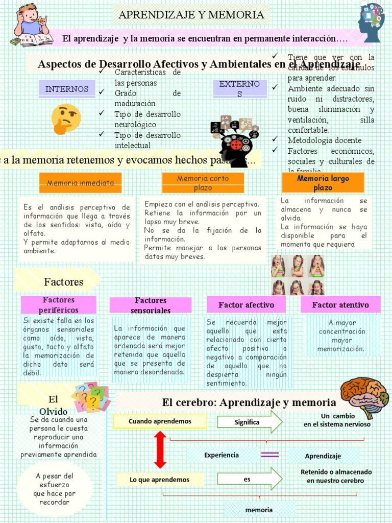 Esquema Aprendizaje Y Memoria Pdf Memoria Aprendizaje