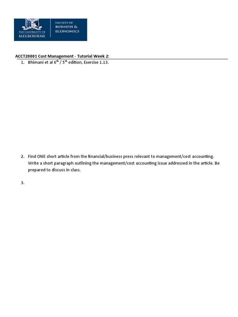 cmt2 Tutorial Week 2 Requirements | PDF