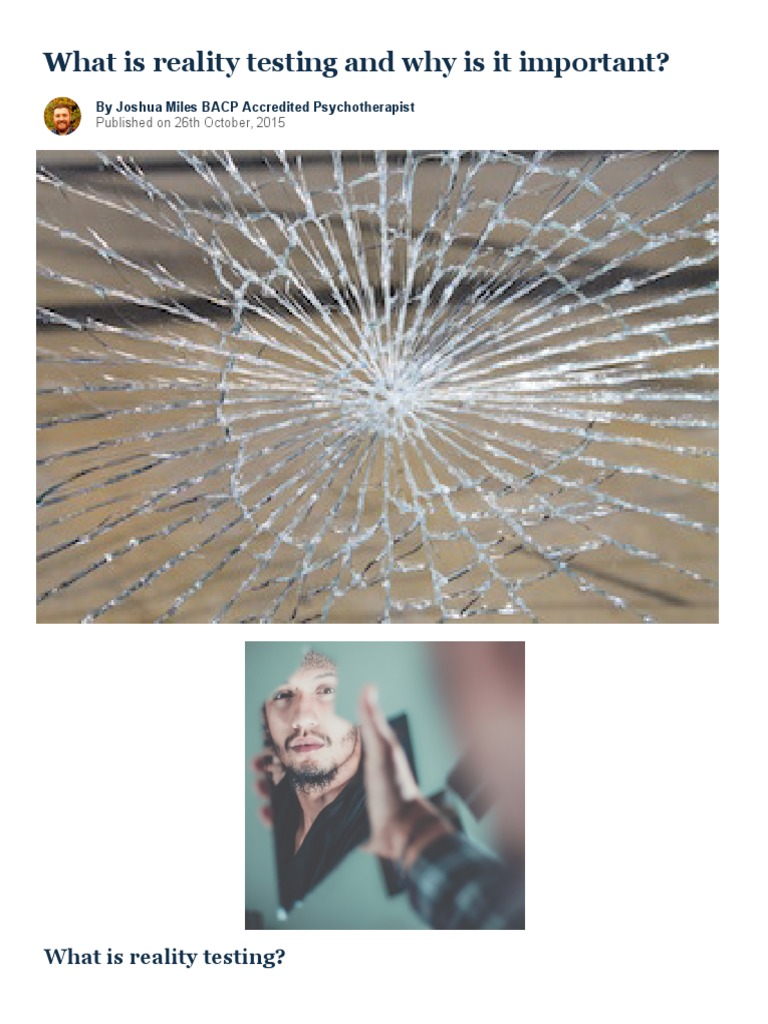 What Is Reality Testing and Why Is It Important | PDF | Feeling | Thought