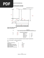 Design of Random Rubble Masonry Retaining Wall | PDF | Friction | Bending