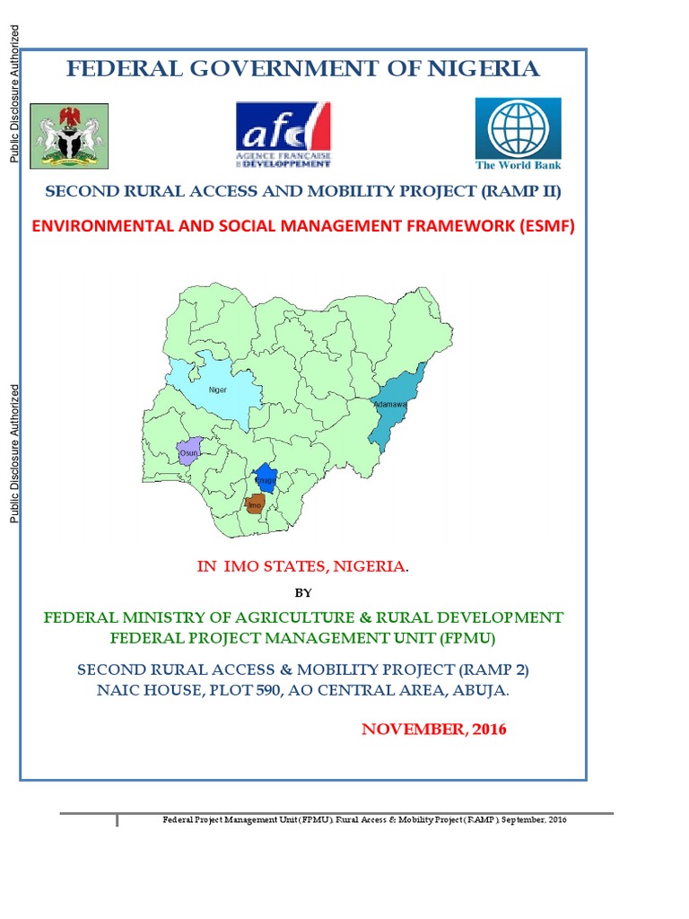 Updated Imo ESMF PDF | PDF | Environmental Impact Assessment | Employment