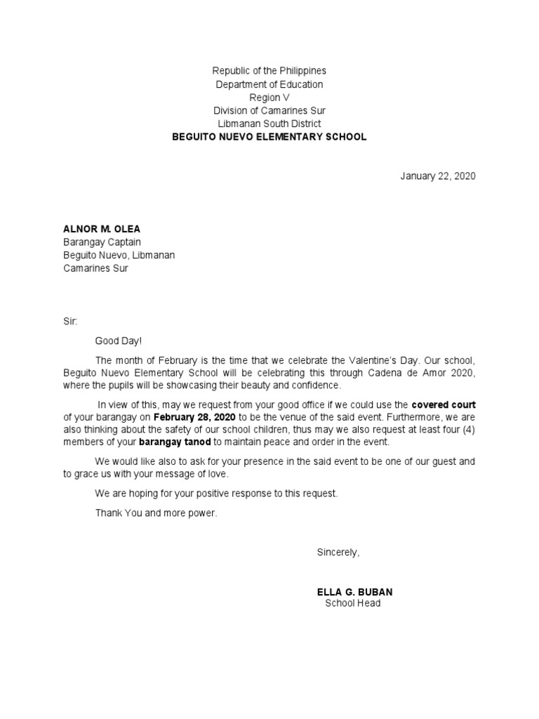Barangay Request | PDF