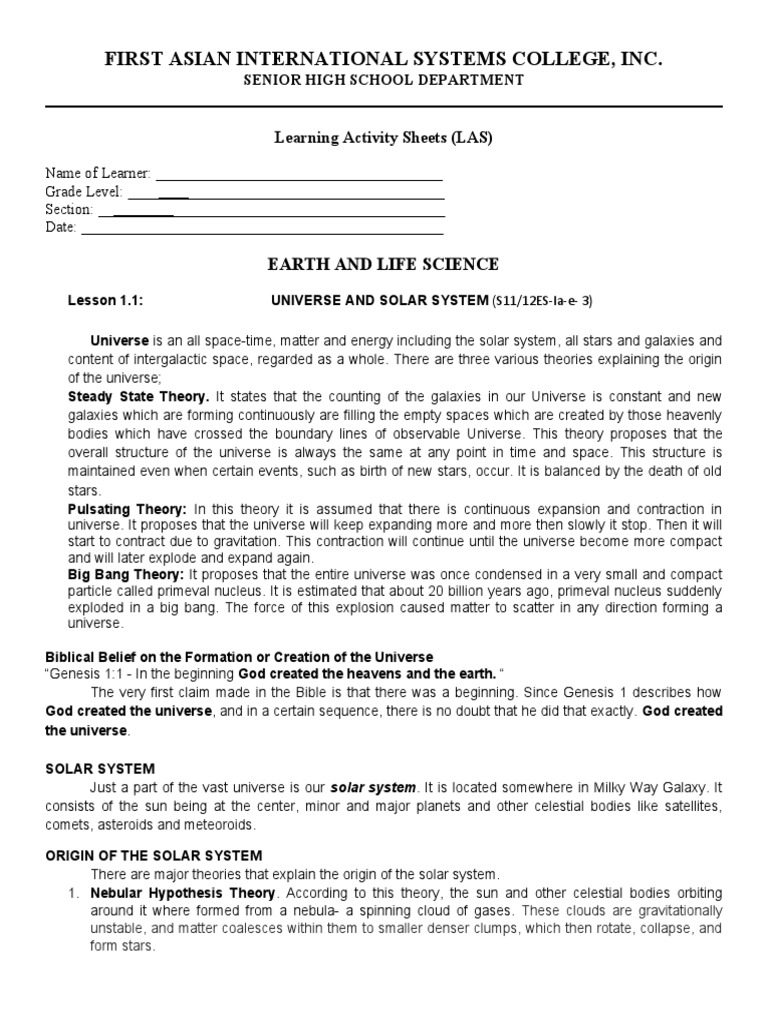 E&LS MODULES Week 1 | PDF | Atmosphere Of Earth | Water