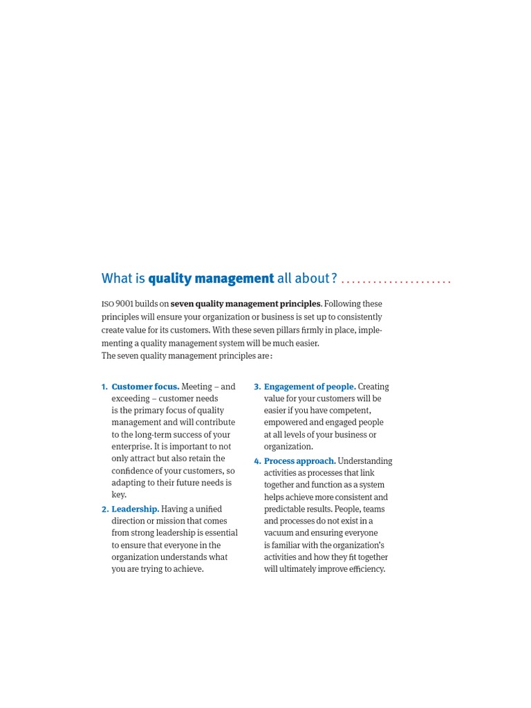 7 Principles of QM PDF | PDF | Quality Management | Accountability