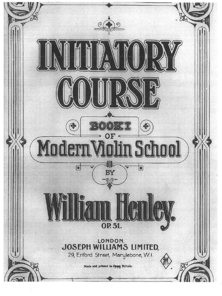 Ecole Moderne Du Violon (Modern Violin School) Op. 51 - Book 1 PDF ...