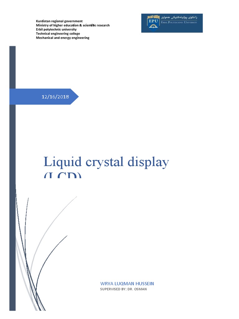 Liquid Crystal Display | PDF | Liquid Crystal | Liquid Crystal Display