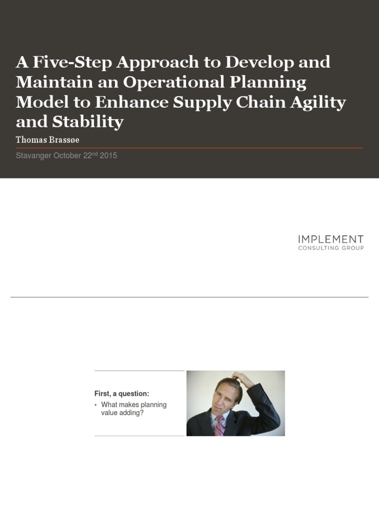 A Five-Step Approach to Develop and Maintain an Operational Planning ...