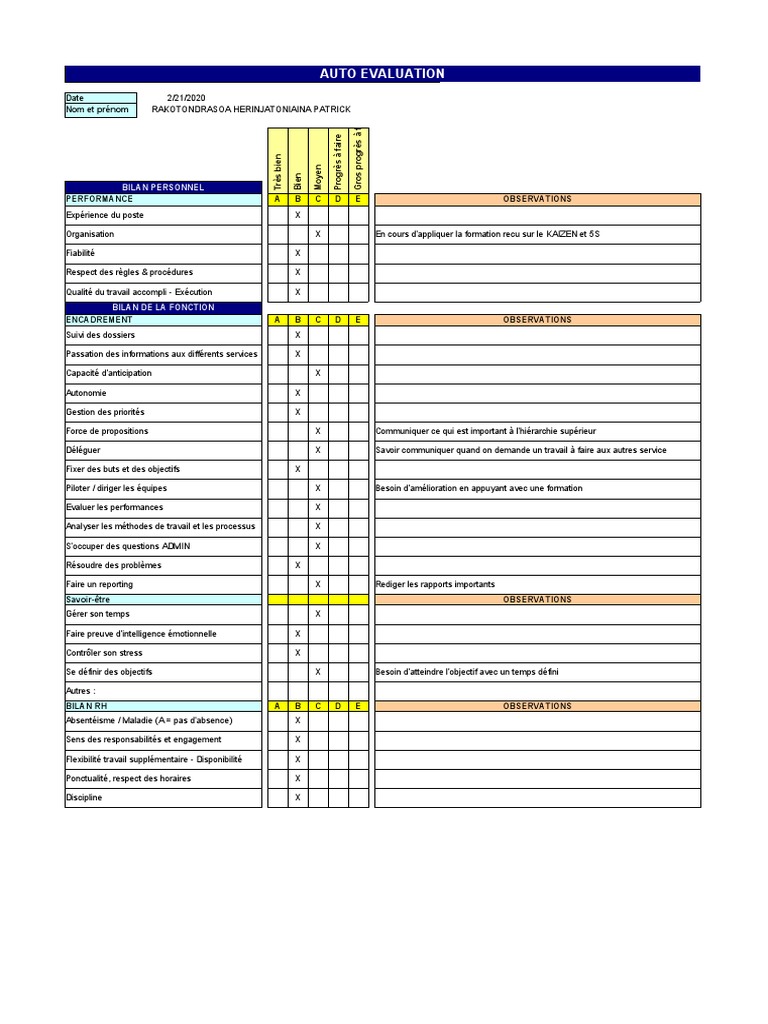 AUTOEVALUATION | PDF | Business | Science
