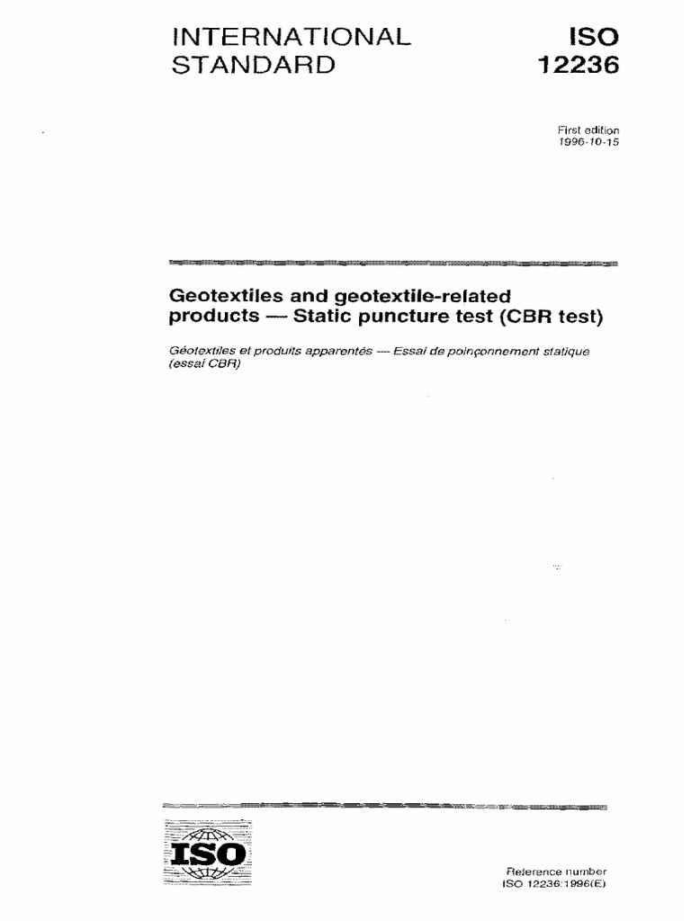 ISO 12236 - CBR Test PDF | PDF
