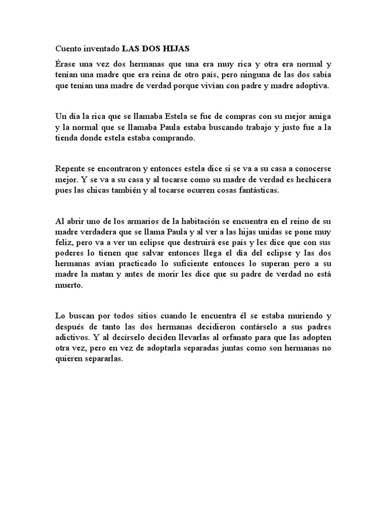 Cuento Inventado | PDF