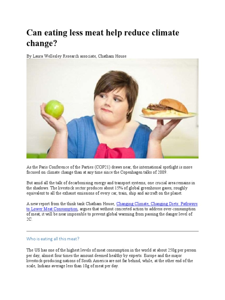 Reduce Meat Consumption to Combat Climate | PDF | Global Warming | Meat