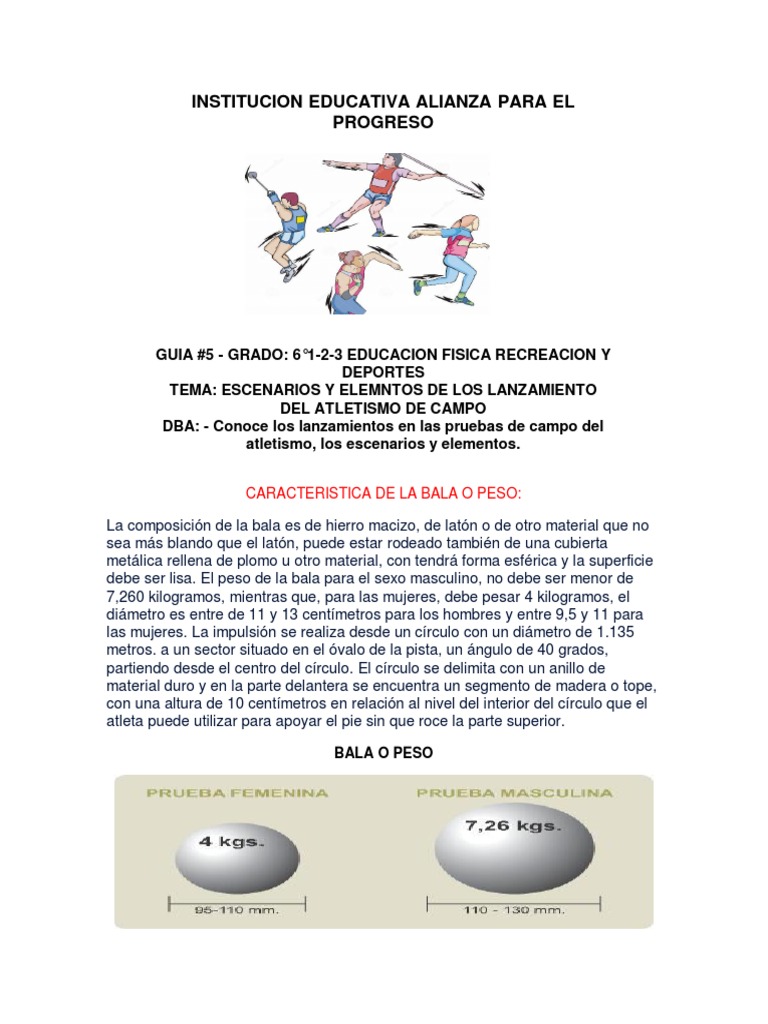 6º Ed FISICA Guía # 5 | PDF | Juegos Olímpicos de verano | Deportes ...