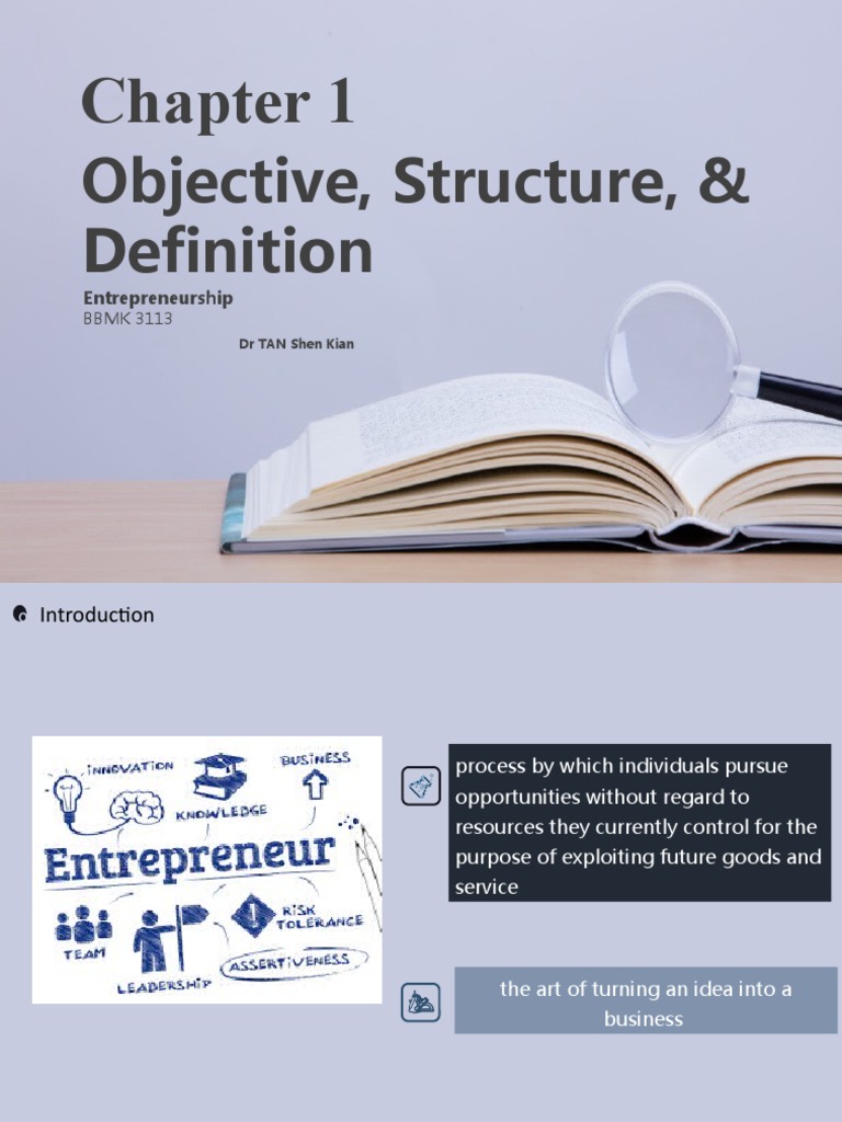 Objective, Structure, &: Entrepreneurship | PDF