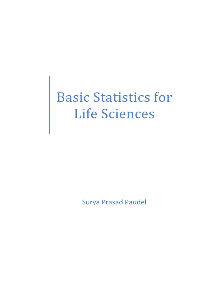 Life Sciences Statistics Guide | PDF | Survey Methodology | Mean