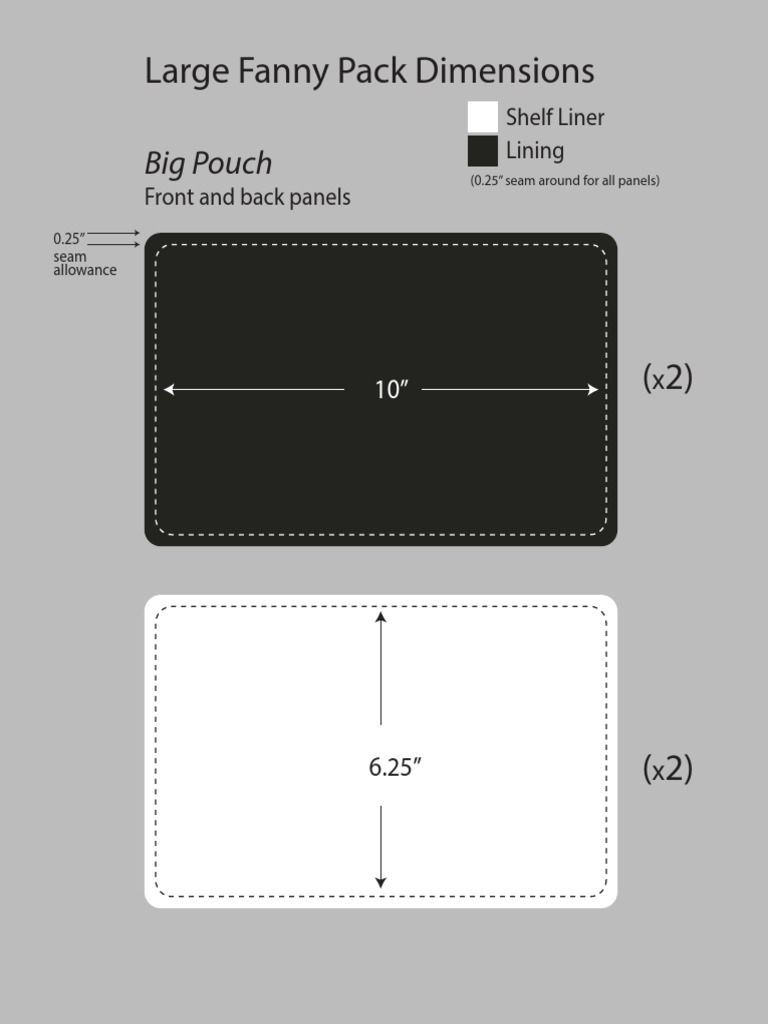 Fanny Pack Size Specifications | PDF