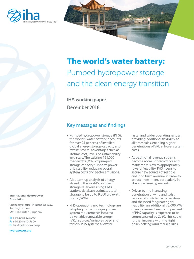 The Worlds Water Battery - Pumped Storage and The Clean Energy ...