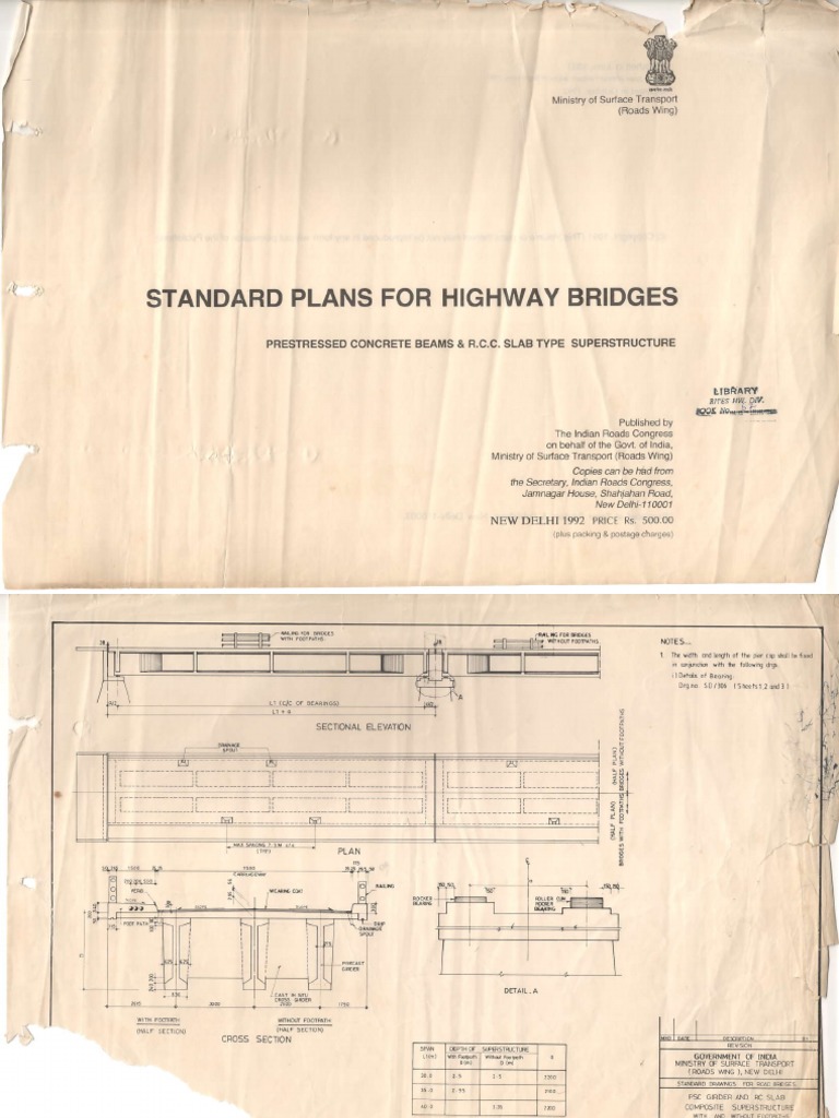 Standard Drawings for PSC Slab Bridges | PDF | Structural Engineering ...