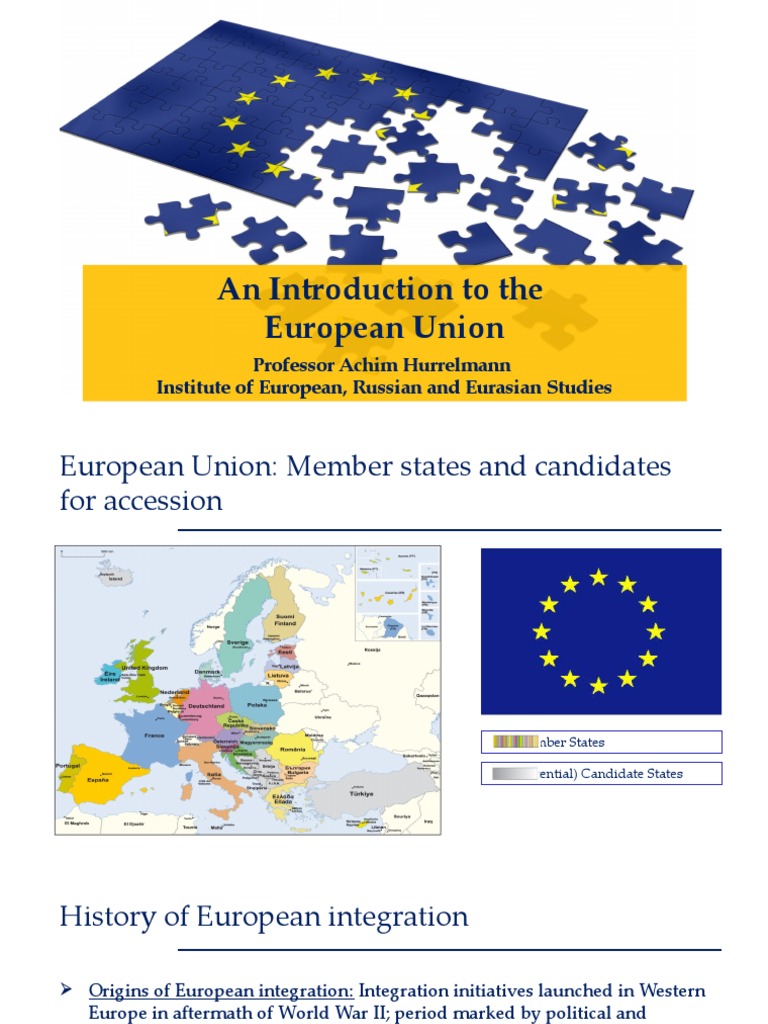 An Introduction To The European Union: Professor Achim Hurrelmann ...