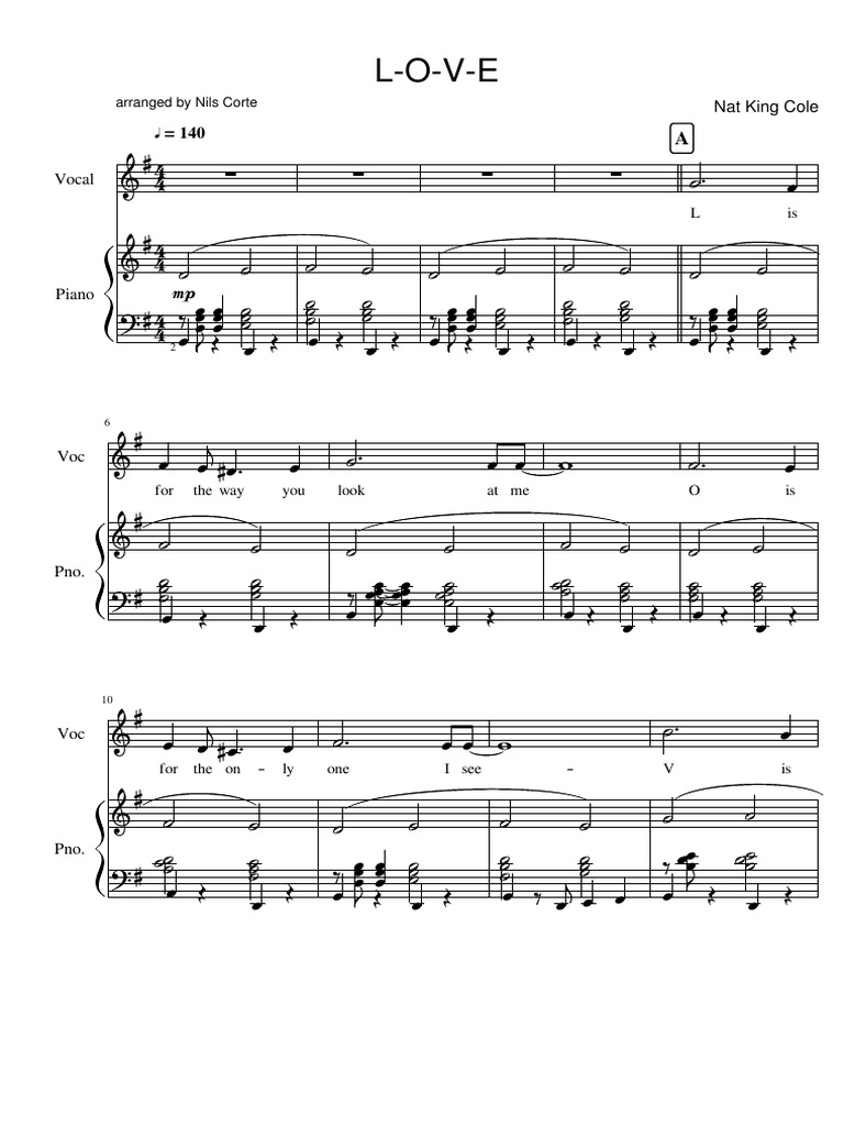L-O-V-E: Nat King Cole 140 | PDF