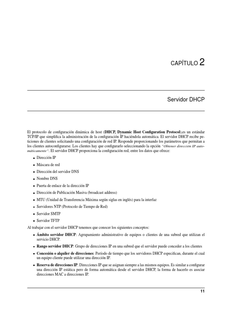 DHCP | PDF | Dirección IP | Protocolos de internet