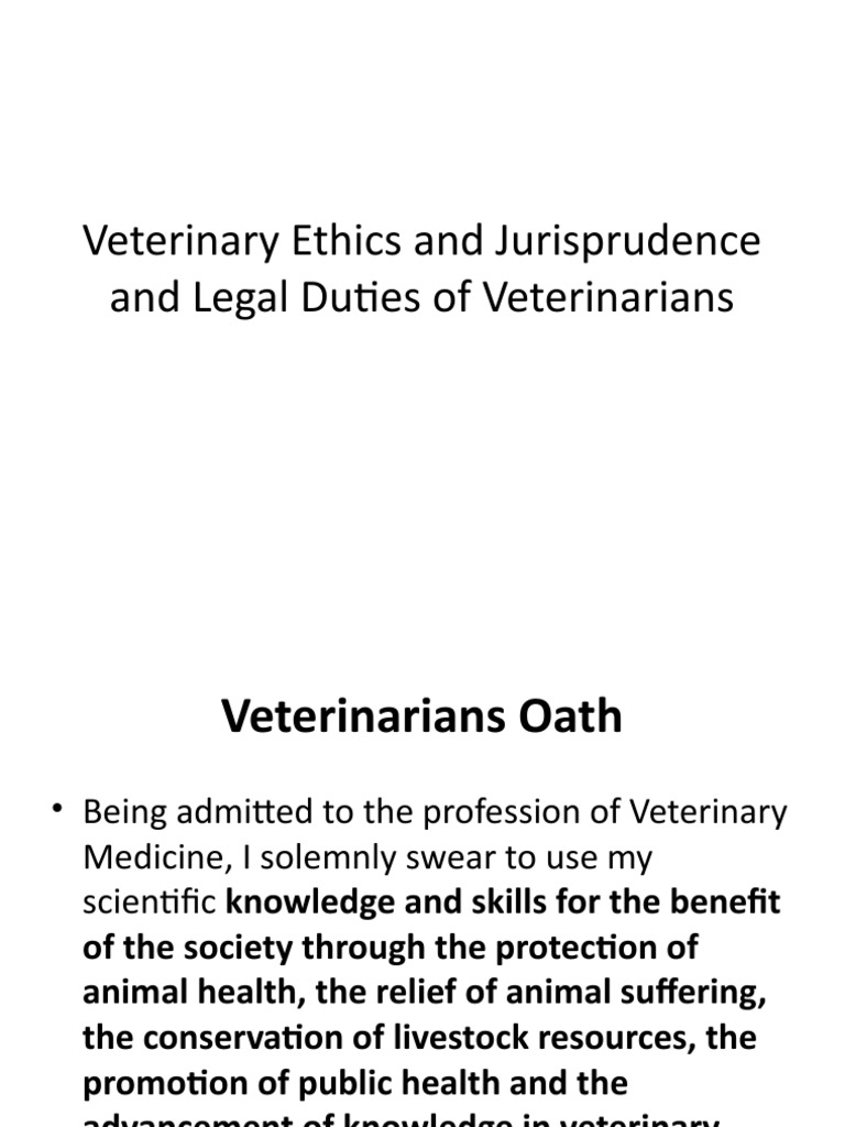 Vet Ethics and Jurisprudence | PDF | Veterinary Medicine | Medicine