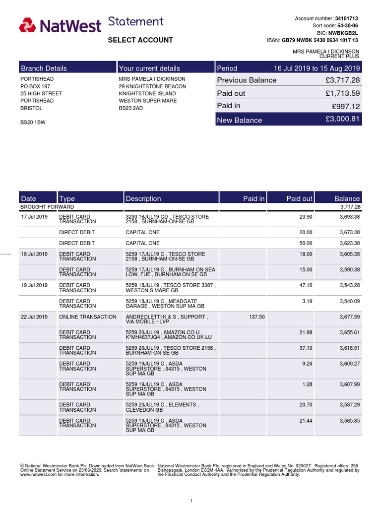 Statement: Select Account | PDF | Debit Card | Financial Transaction