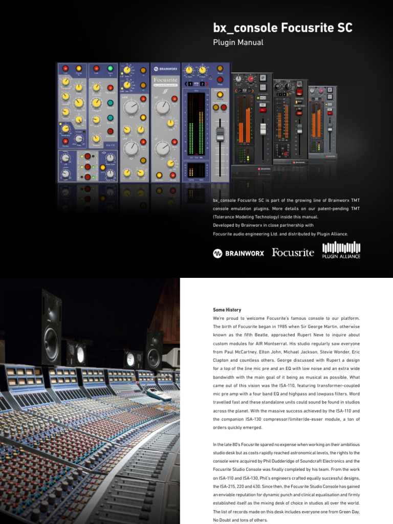 BX Console Focusrite SC Manual PDF | PDF | Equalization (Audio) | Sound ...