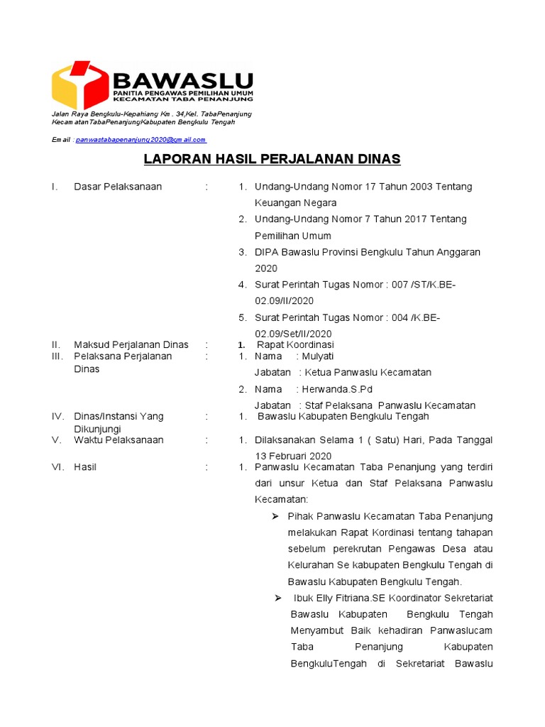 Contoh LHP | PDF