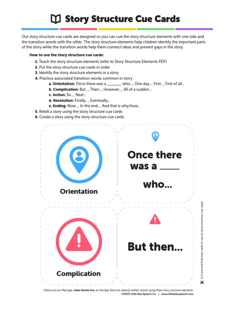 Story Structure Cue Cards PDF | PDF | Mac Os | Ios