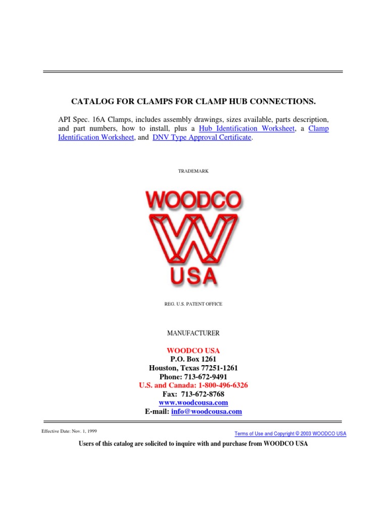 Catalog For Clamps For Clamp Hub Connections | PDF | Nut (Hardware ...