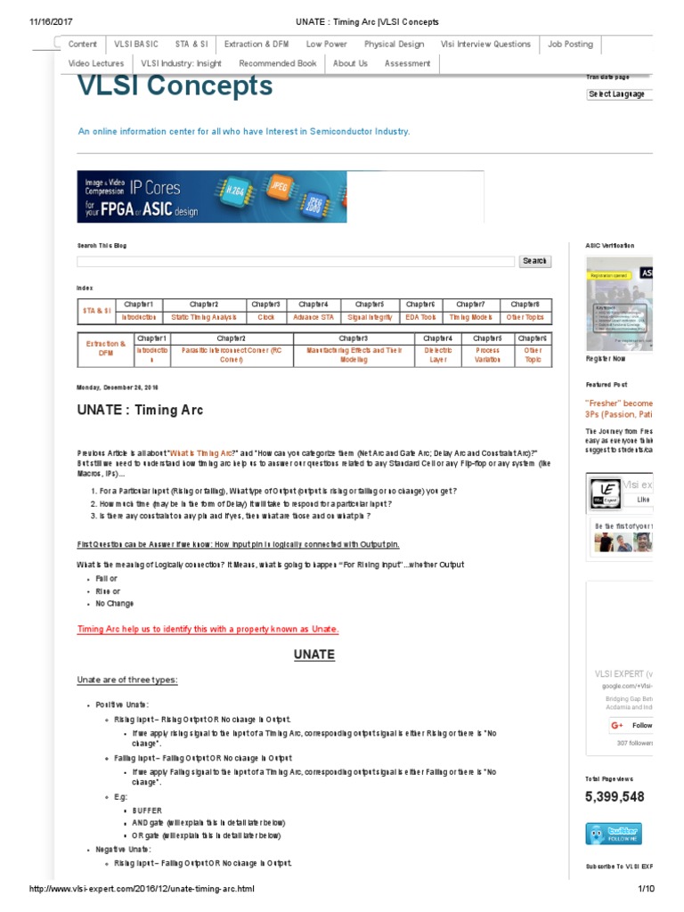 UNATE - Timing Arc - VLSI Concepts | PDF | Input/Output | Digital ...