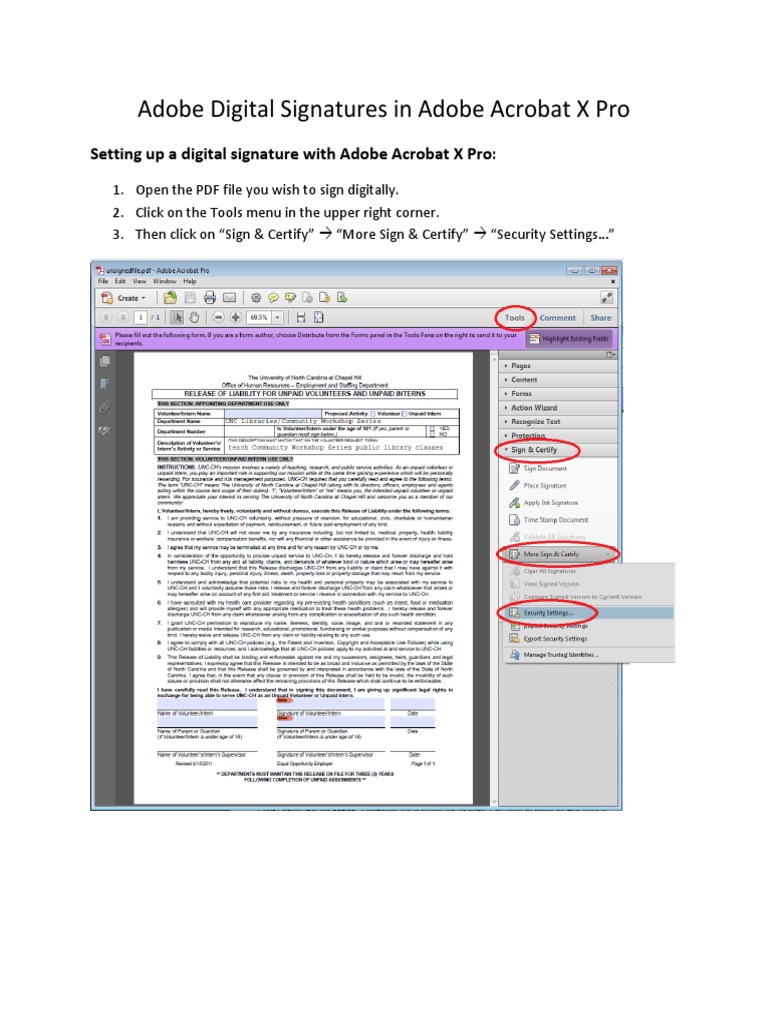 Adobe Digital Signatures in Adobe Acrobat X Pro | PDF | Public Key ...
