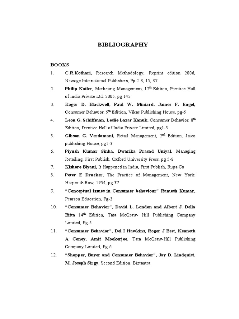 Bibliography: Books | PDF | Consumer Behaviour | Marketing