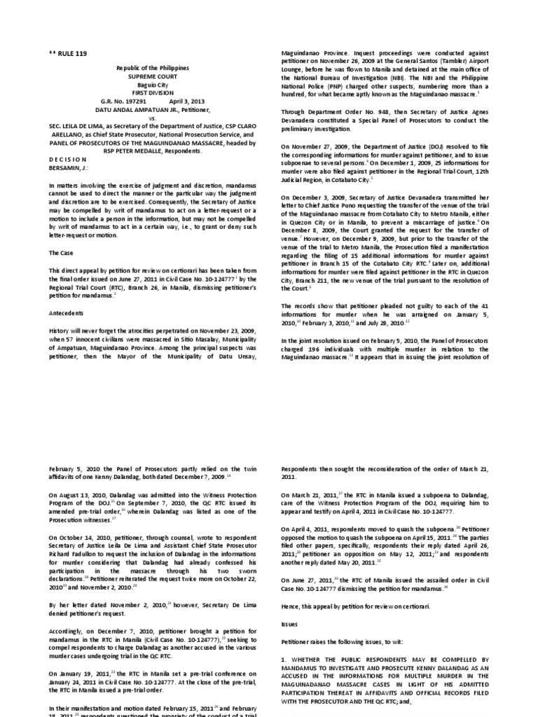 Rule 119 | PDF | Prosecutor | Discretion