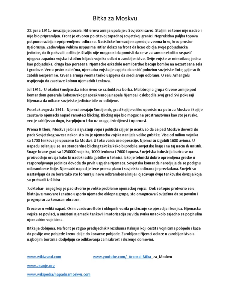 Bitka Za Moskvu | PDF