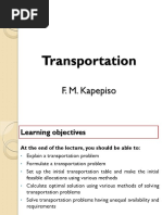 Linear Programming: Transportation Model | PDF | Analysis | Algorithms