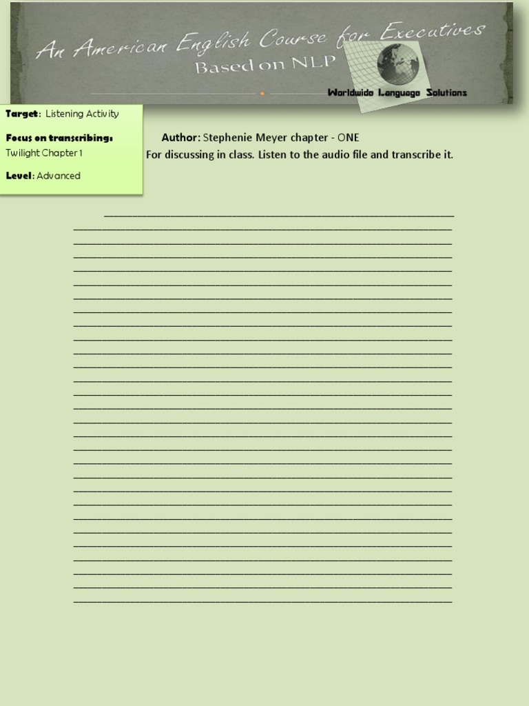 Stephenie Meyer Twilight Chapter ONE PDF | PDF | Twilight (Meyer Novel ...