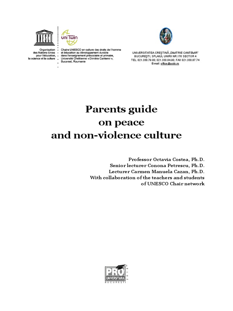 Parents Guide On Peace and Non-Violence Culture | PDF | Psychology ...