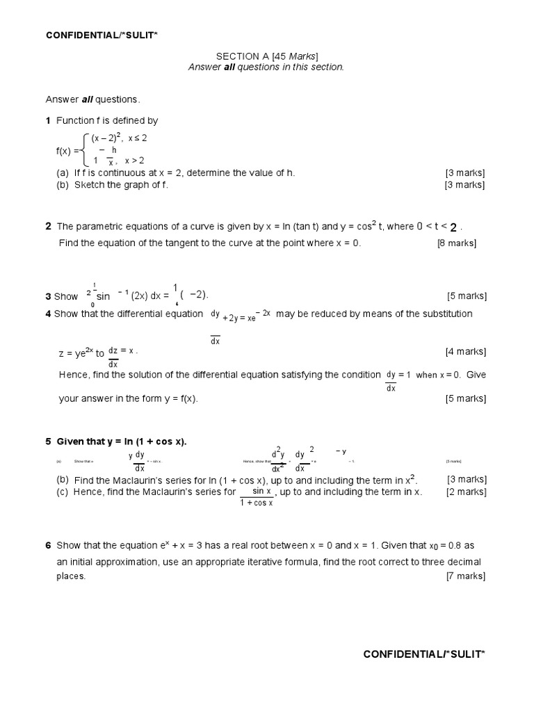 Set 3 P2 | Download Free PDF | Equations | Trigonometric Functions