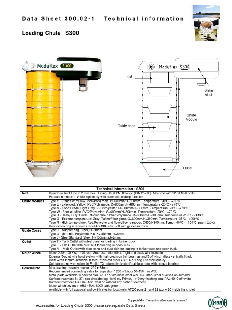Loading Chute S300 | PDF | Bearing (Mechanical) | Manufactured Goods