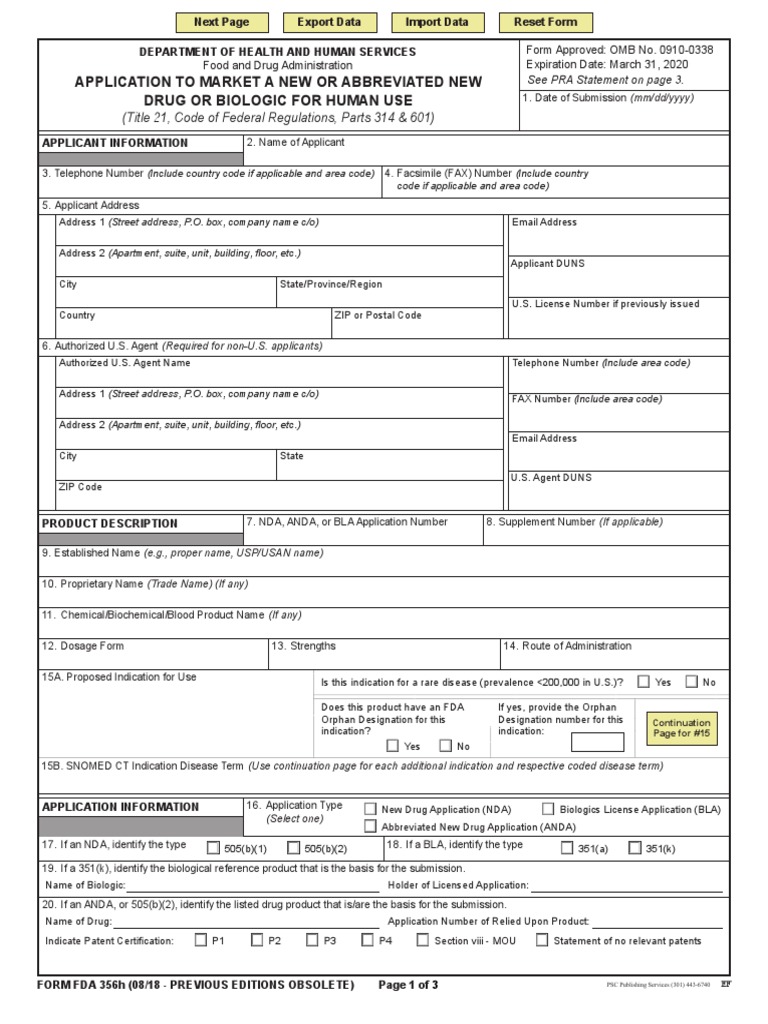 FDA-356h Func R13 Secured Final | PDF | Food And Drug Administration ...