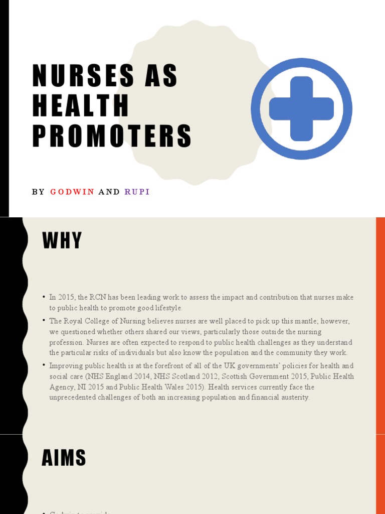 Nurses As Health Promoters | PDF | National Health Service | Nursing