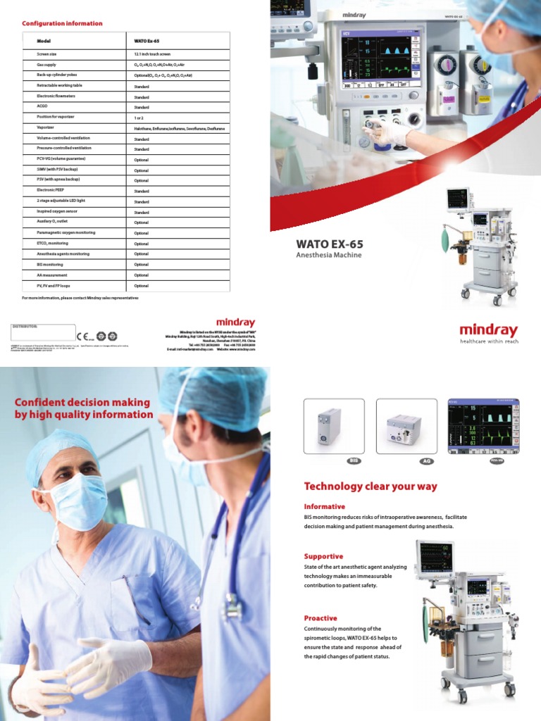 Brochure WATO EX-65 | PDF | Anesthesia | Nature
