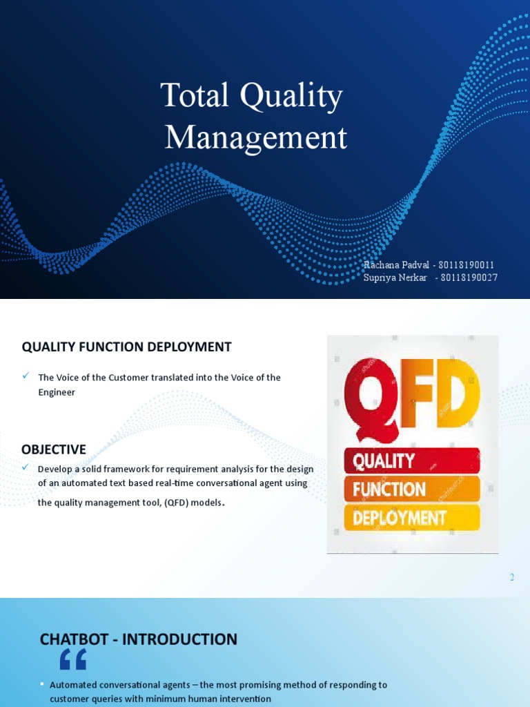 QFD for Chatbot Design in TQM | PDF | Speech Synthesis | Systems Science