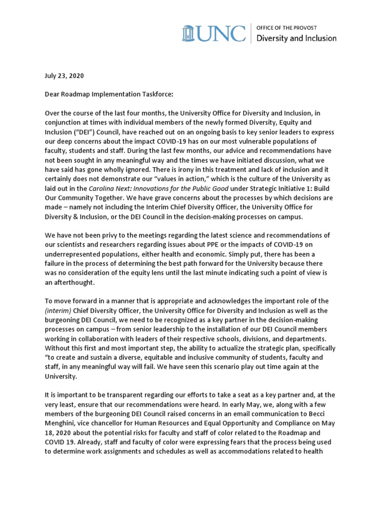 DEI Council Recommendations for COVID-19 Roadmap | PDF | Inclusion ...