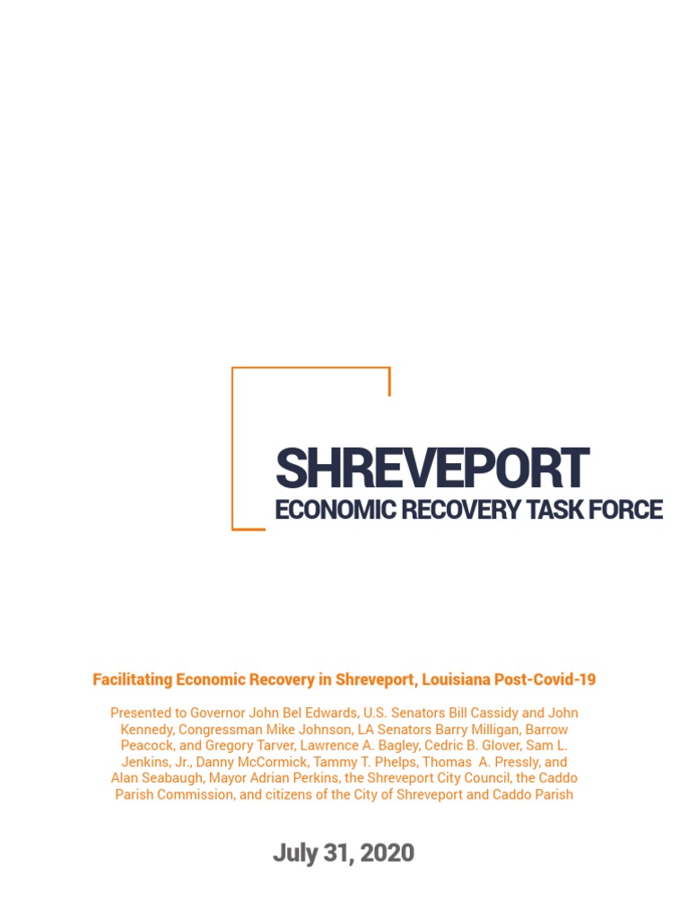 Shreveport Economic Recovery Task Force Plan | PDF | Infrastructure ...