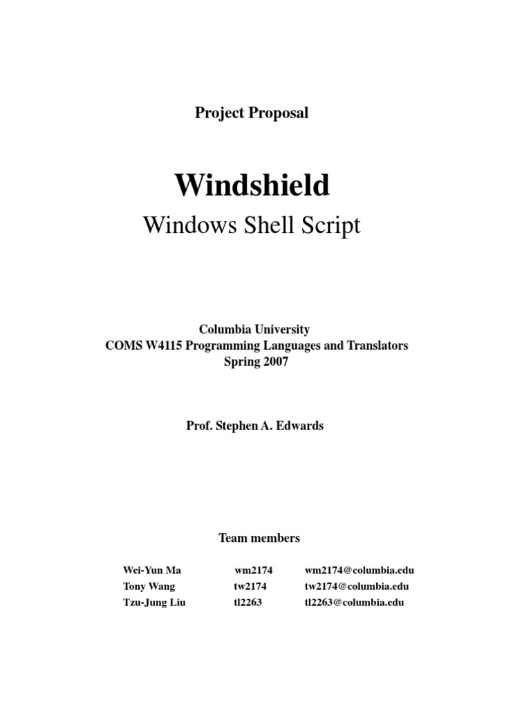 Windshield: Windows Shell Script | PDF | Scripting Language | System ...