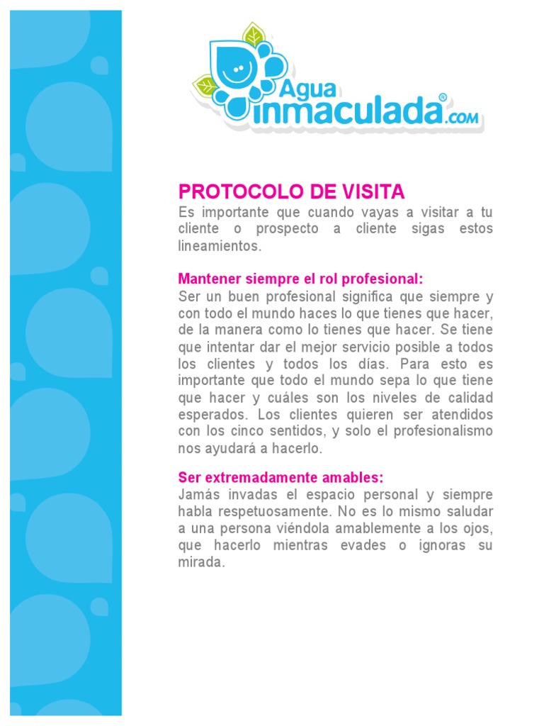 Protocolo de Visita | PDF | Cliente | Business