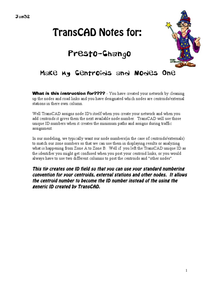 TransCAD Centroid Node ID Guide | PDF | Menu (Computing) | Software